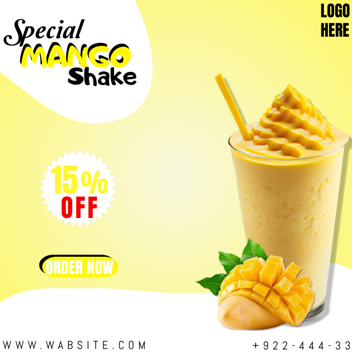 Mango Shake instagram Post Template | PosterMyWall