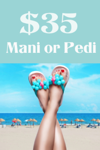 Professional Pedicure & Manicure flyer templa Template | PosterMyWall