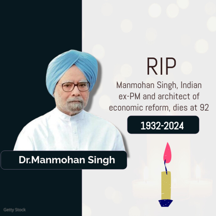 manmohan singh passed Template | PosterMyWall