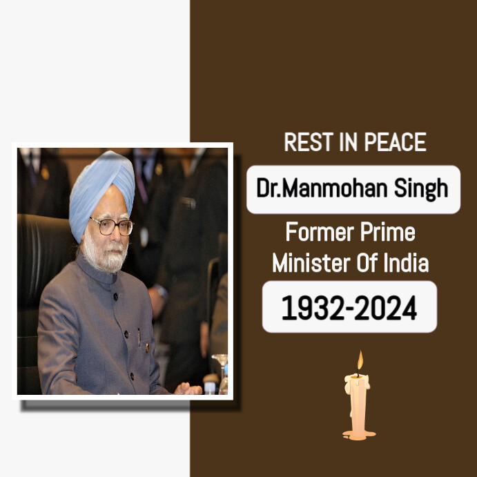 Copy of manmohan singh post | PosterMyWall