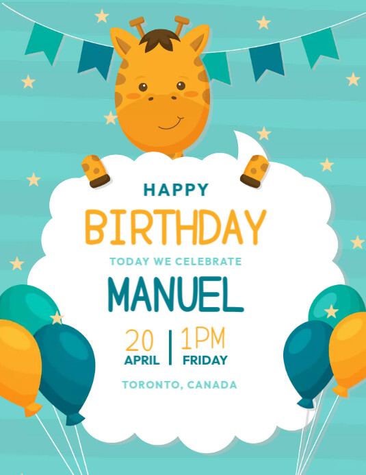 Manuel's Birthday Invitation Template | PosterMyWall