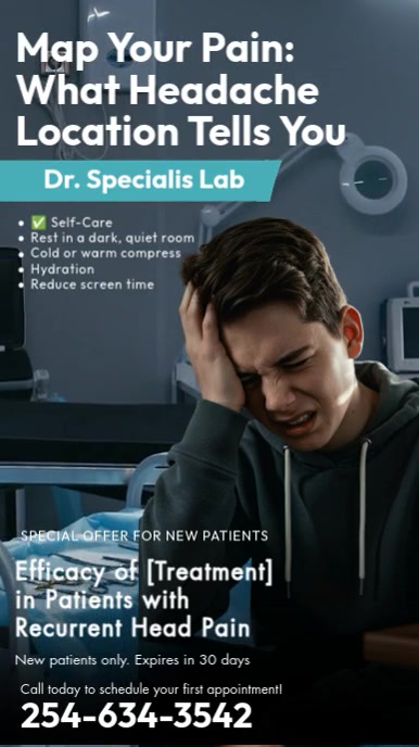 Map Your Pain: What Headache Location Tells You Reel Template ...