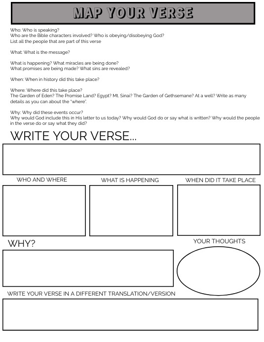MAP YOUR VERSE Template | PosterMyWall