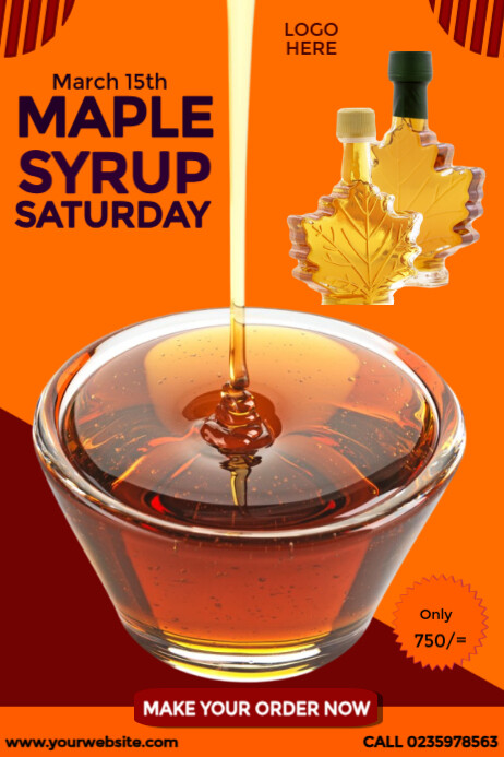 Maple Syrup Saturday Poster Templat | PosterMyWall