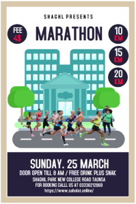 Fun Run Marathon Poster Template | PosterMyWall