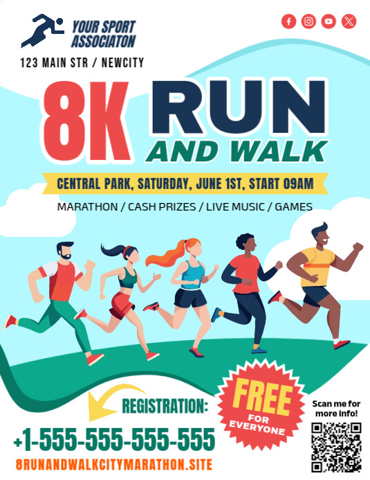 Marathon Flyer Template | PosterMyWall