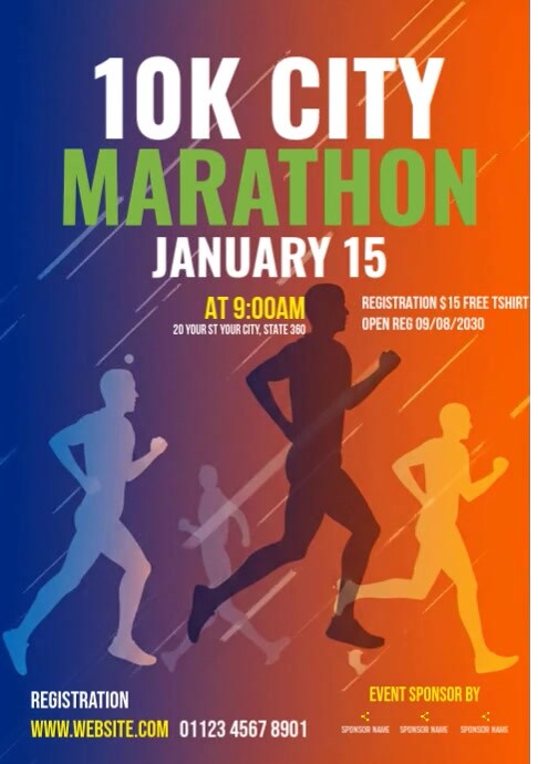 Copy of Marathon Flyer Template | PosterMyWall