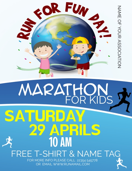 MARATHON FOR KIDS (2) Template | PosterMyWall