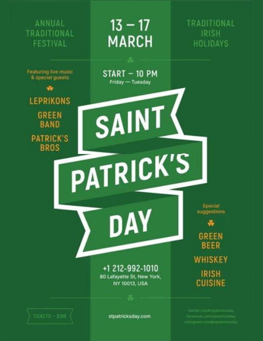 Copy of MARCH 13-17 SAINT PATRICK'S DAY | PosterMyWall