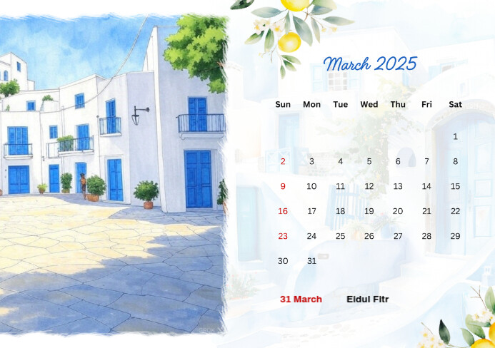 March 2025 Calendar Template | PosterMyWall