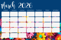 March 2025 Calendar Template | PosterMyWall