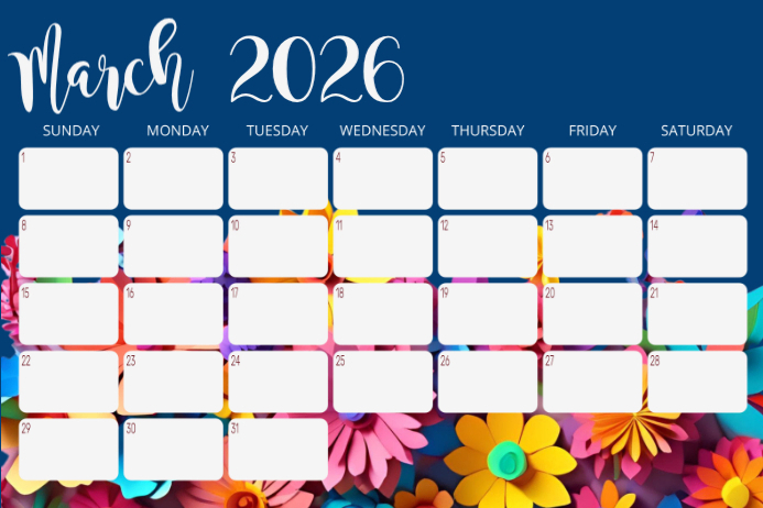 March 2025 calendar planner Template | PosterMyWall