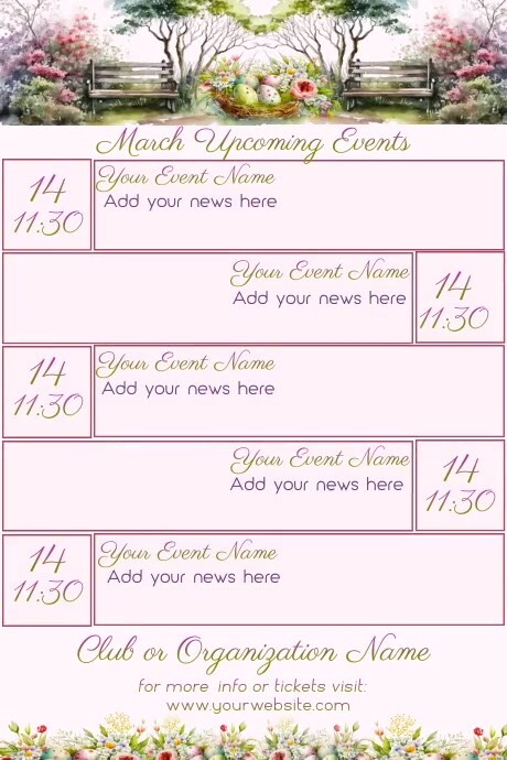 March Calendar by Paula Template | PosterMyWall
