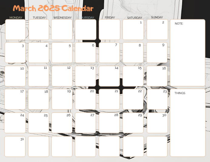 March Calendar Template | PosterMyWall