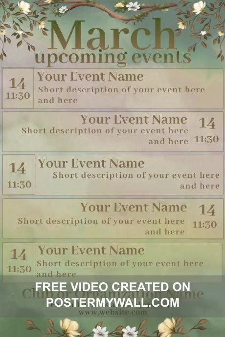 March Calendar | PosterMyWall