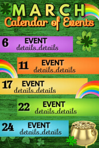 Events Schedule Calendar Template | PosterMyWall