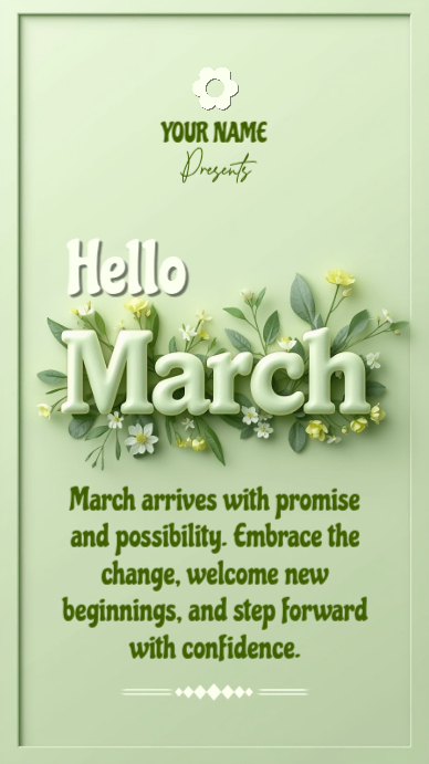March Greetings Digital Display Template | PosterMyWall