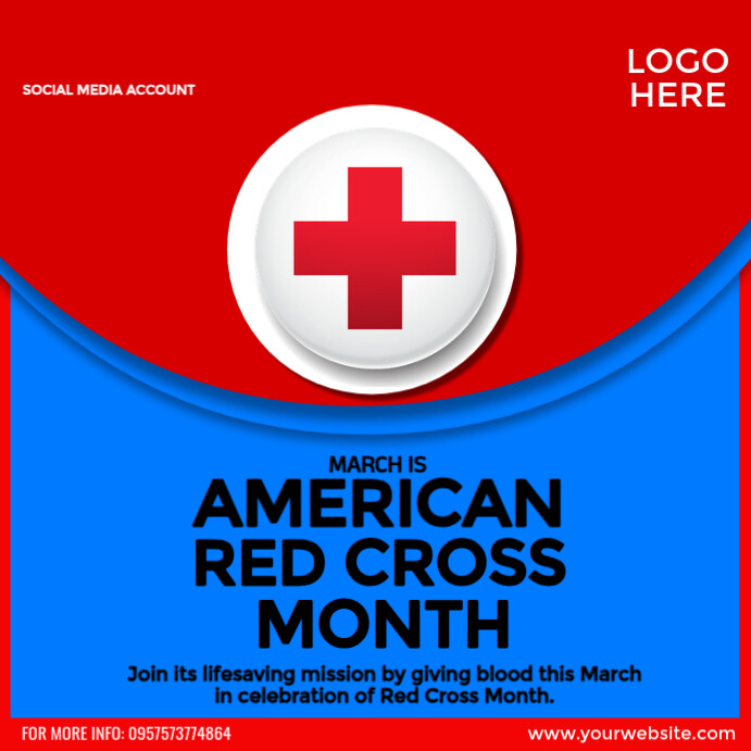 Copy of March is American Red Cross Month | PosterMyWall