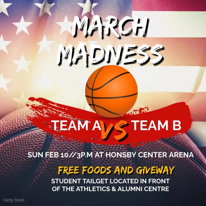 March madness 2023 video teamplet Template | PosterMyWall