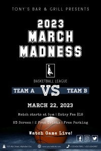 March Madness Basketball Template | PosterMyWall