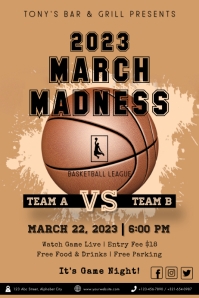 March Madness Basketball Template | PosterMyWall