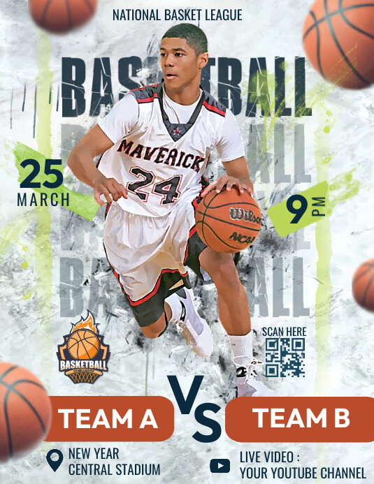 March Madness Basketball Flyer Template | PosterMyWall