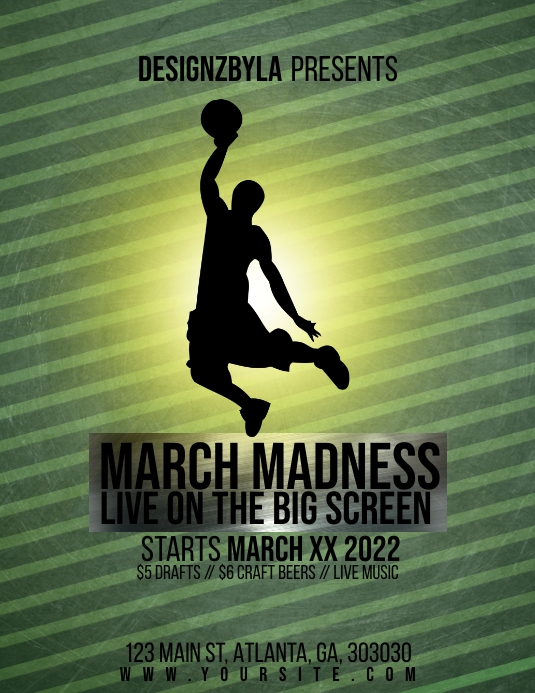 March Madness Basketball Flyer v.1 Template | PosterMyWall