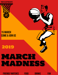 MARCH MADNESS BASKETBALL POSTER Template | PosterMyWall
