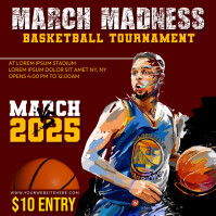 March madness basketball tournament posters Template | PosterMyWall
