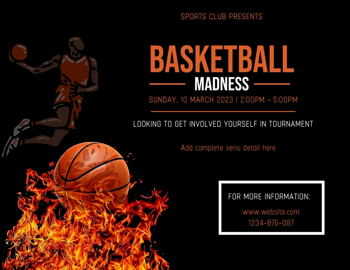 march madness basketball tournament post Template | PosterMyWall