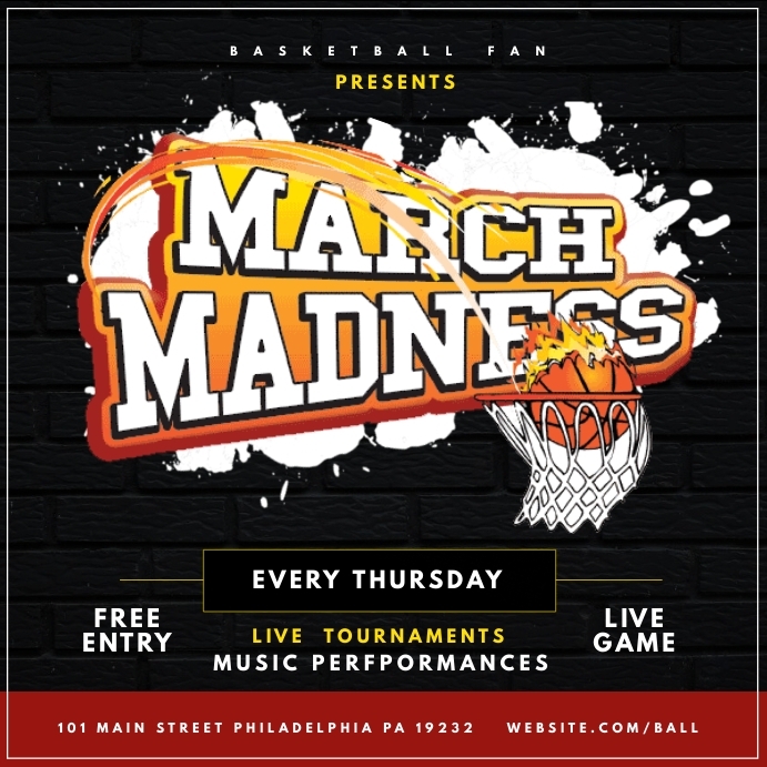 March Madness Template | PosterMyWall