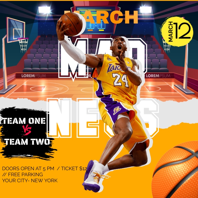 MARCH MADNESS Template | PosterMyWall