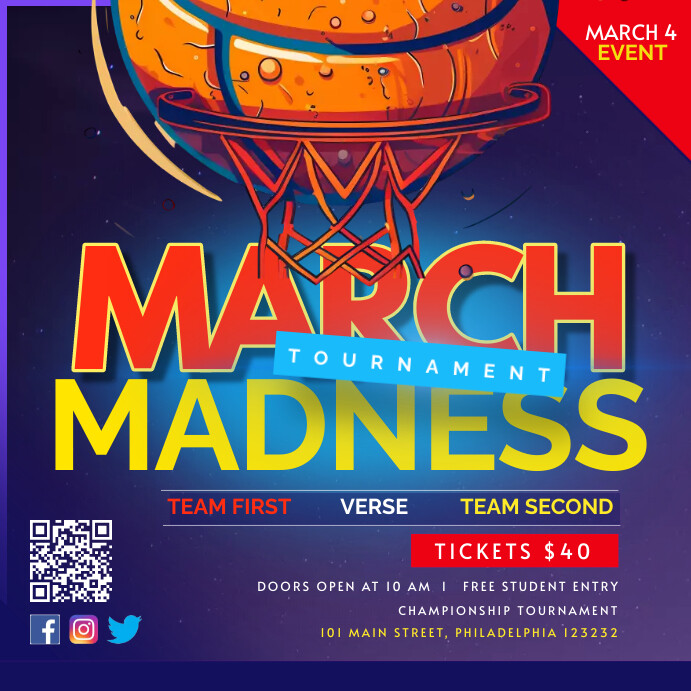 March Madness Template | PosterMyWall