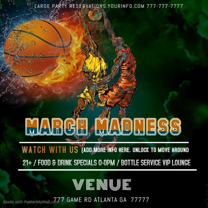 MARCH MADNESS Template | PosterMyWall