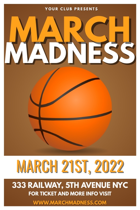 MARCH MADNESS Template | PosterMyWall