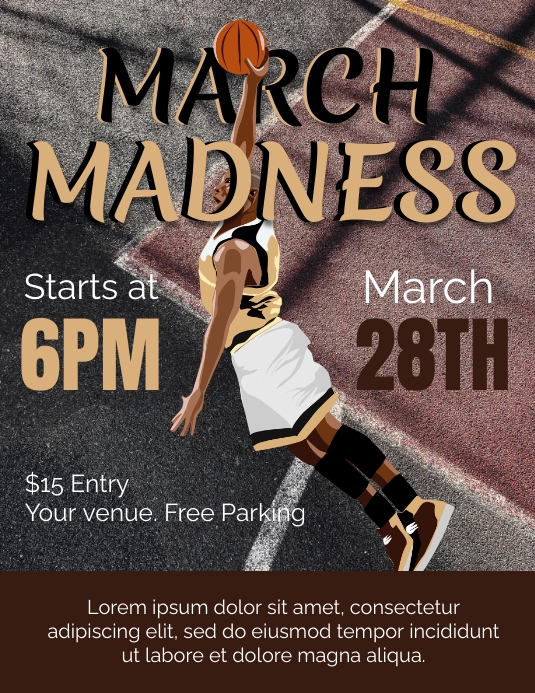 March Madness Flyer Template | PosterMyWall
