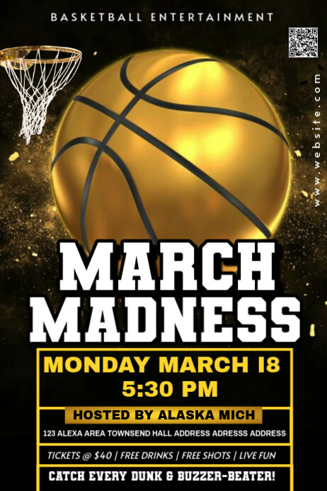 March madness invite Template | PosterMyWall