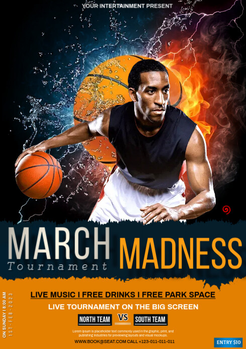 March madness new design 2025 Template | PosterMyWall