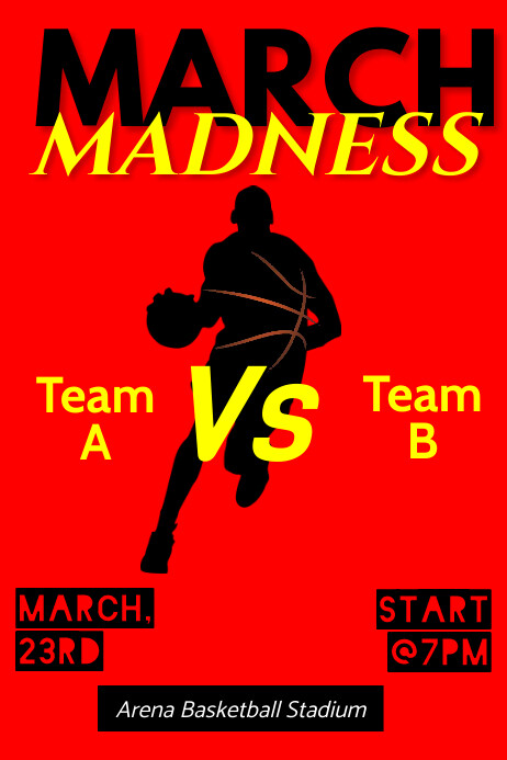 โปสเตอร์ March Madness เทมเพลต | PosterMyWall