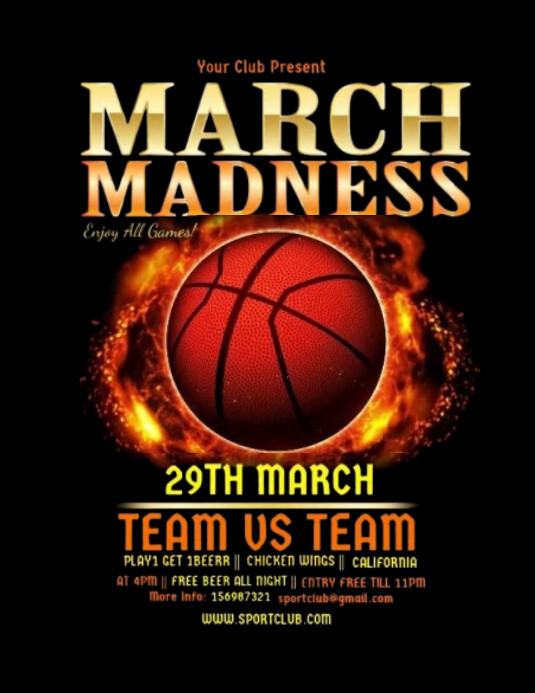 March madness poster Template | PosterMyWall