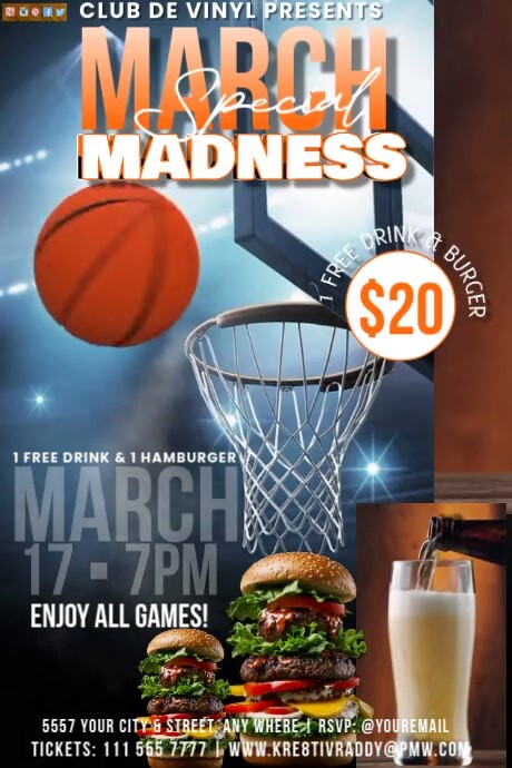March Madness Poster Template | PosterMyWall