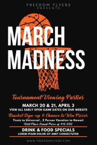 MARCH MADNESS BASKETBALL POSTER Template | PosterMyWall