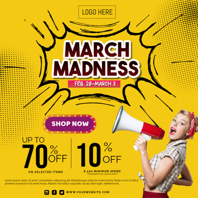 Copy of march madness sale instagram post | PosterMyWall
