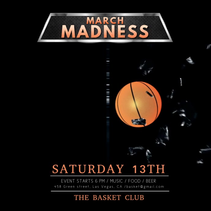 March Madness Screening Promo Video Template | PosterMyWall