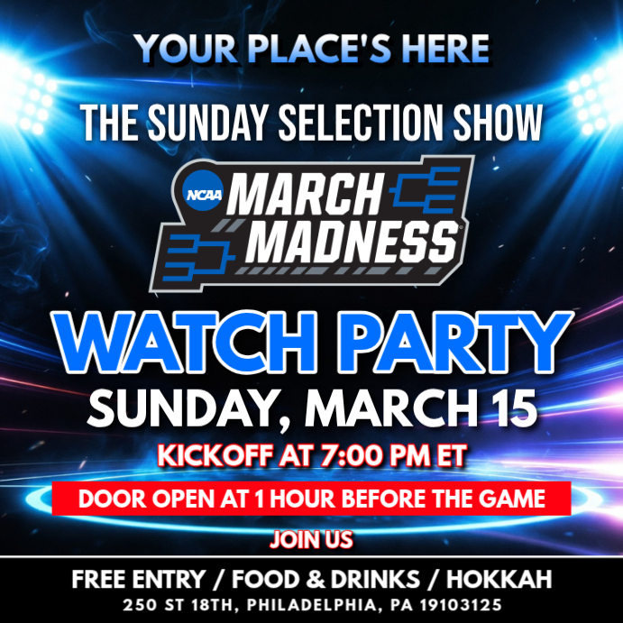 March Madness Selection Show 2026 Watch Party Instagram Post Instagram ...