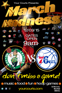 MARCH MADNESS BASKETBALL POSTER Template | PosterMyWall