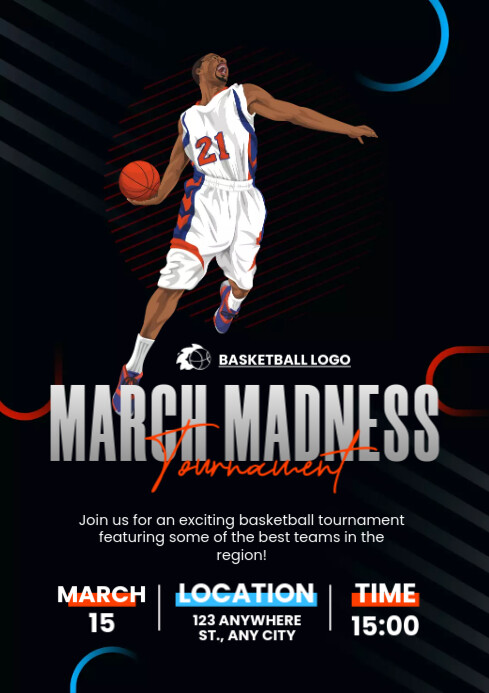 march madness tournament template | PosterMyWall