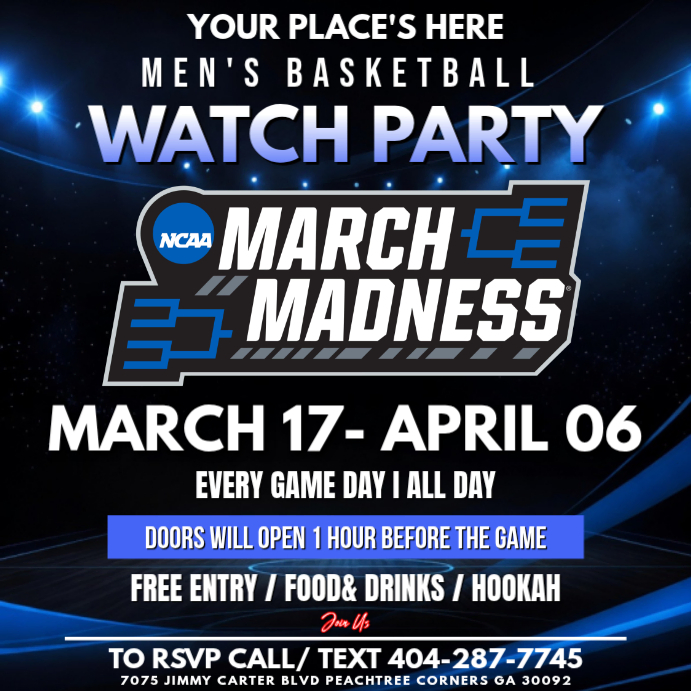 March Madness Watch Party: Ncaa Men's Basketball Instagram Post ...