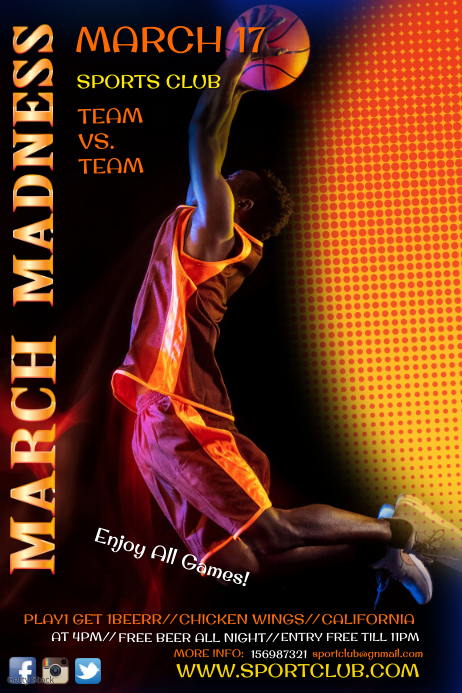 march madness10 Template | PosterMyWall