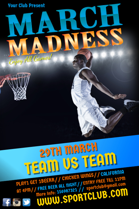 march madness9 Template | PosterMyWall